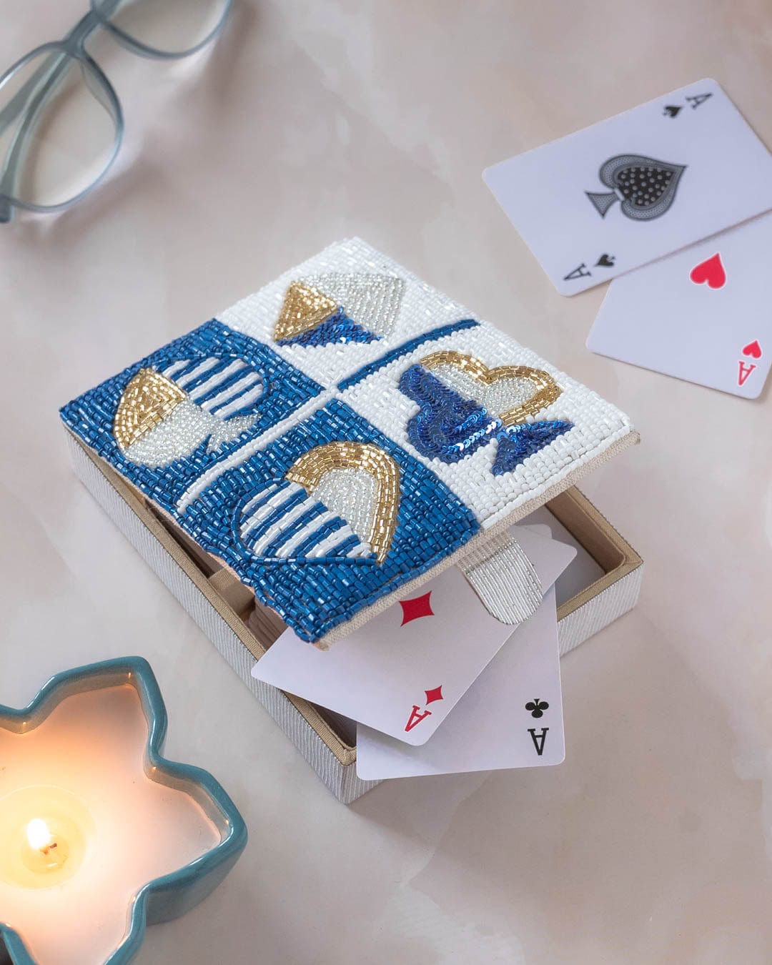 Buy Ace of Celebrations Hand Embroidery Beaded Cards Box Online in ...